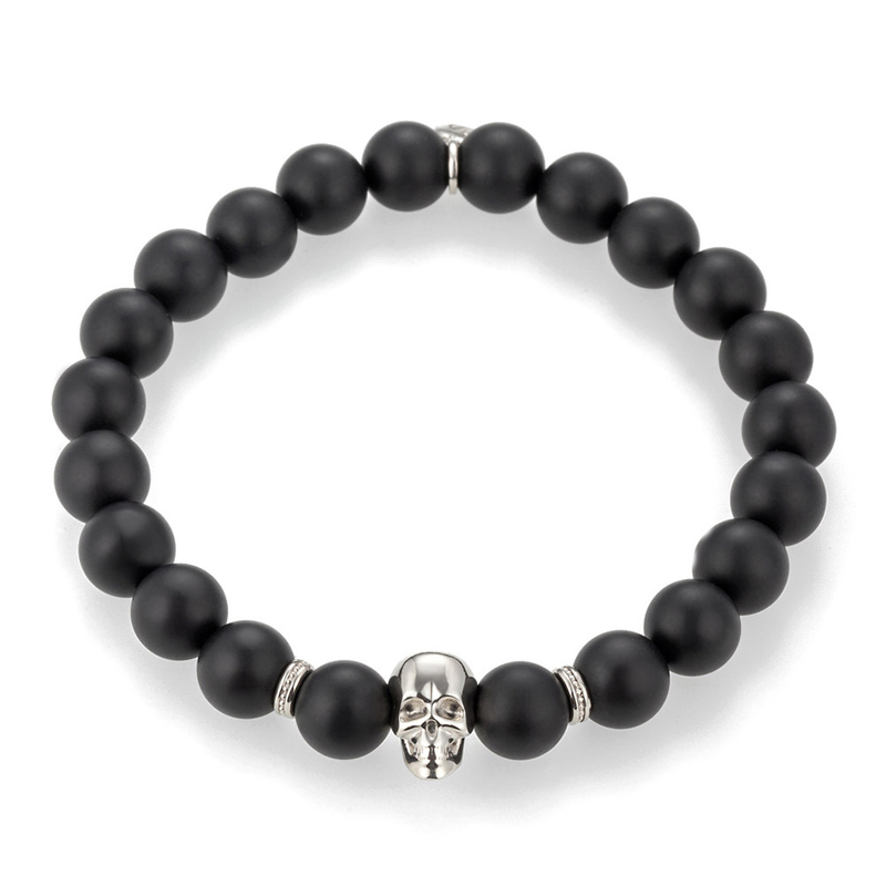[아몬즈] 14k 블랙 오닉스 스컬 팔찌(천연석) | 339,300원 | 전 상품 무료배송